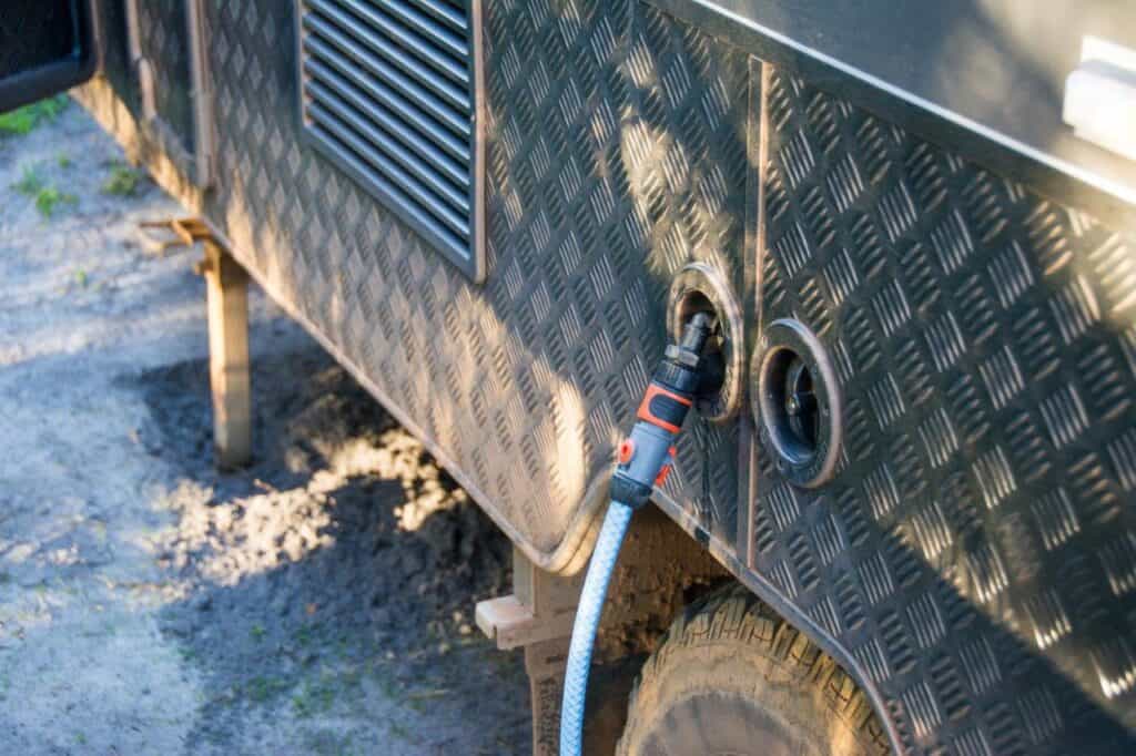 Where can you fill water tanks up on the road, travelling Australia?