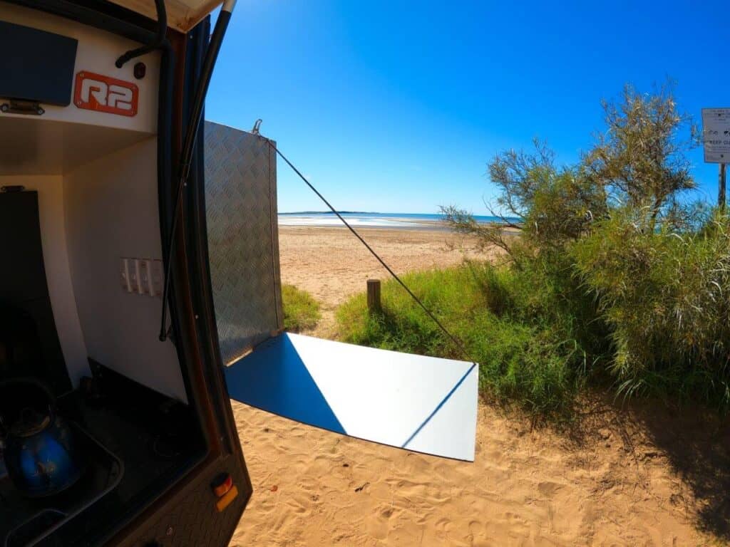Cossack; brilliant beach front camping near Point Samson