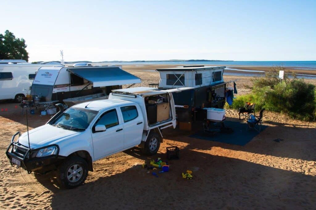 Cossack; brilliant beach front camping near Point Samson