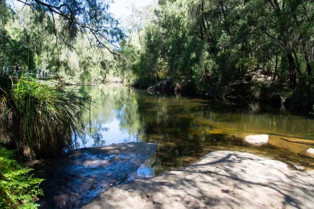 Honeymoon Pool; tranquil riverside camping