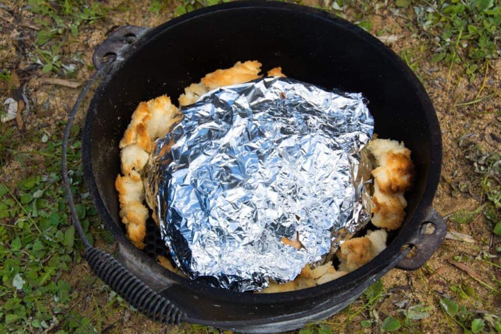 Camp oven cob loaf; quick, delicious and easy