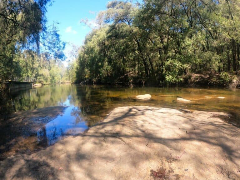 Honeymoon Pool; tranquil riverside camping