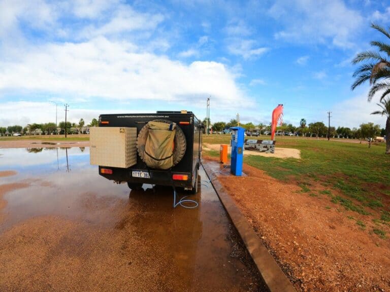 Where can you fill water tanks up on the road, travelling Australia?