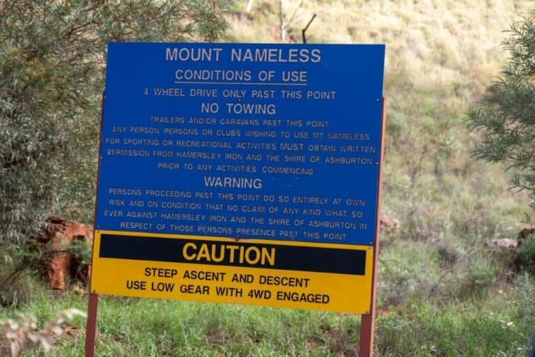 Mount Nameless; a fantastic 4WD track near Tom Price