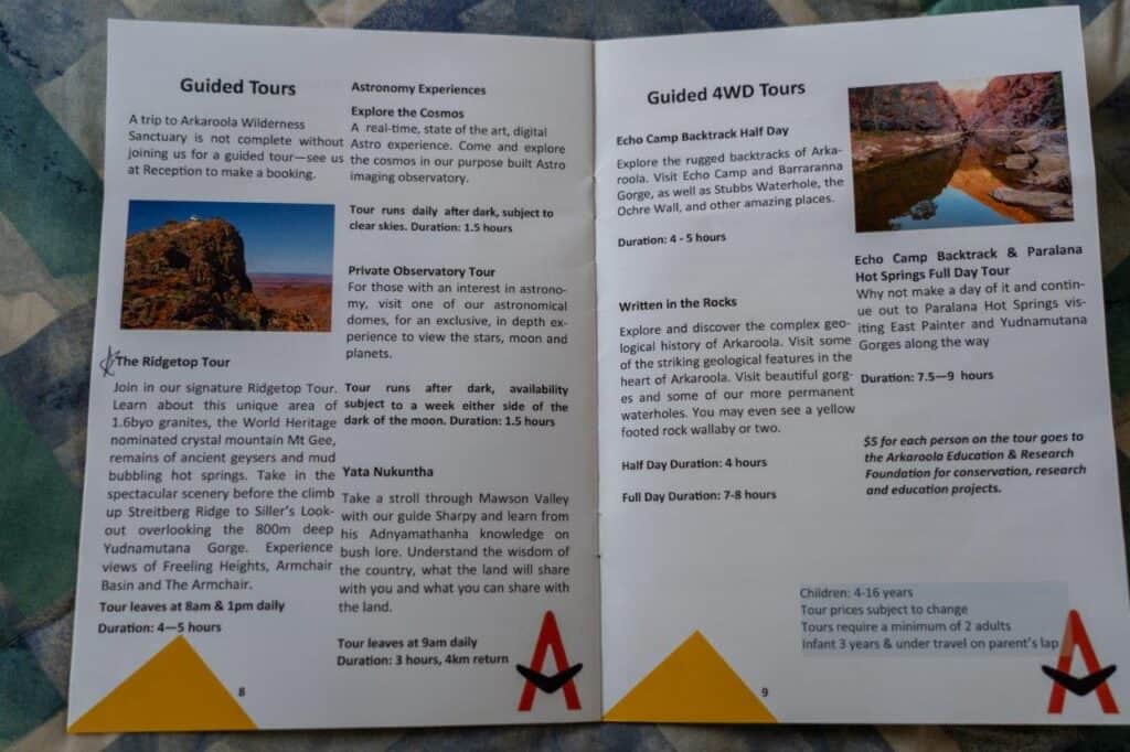 Arkaroola; a huge highlight in the Flinders Ranges
