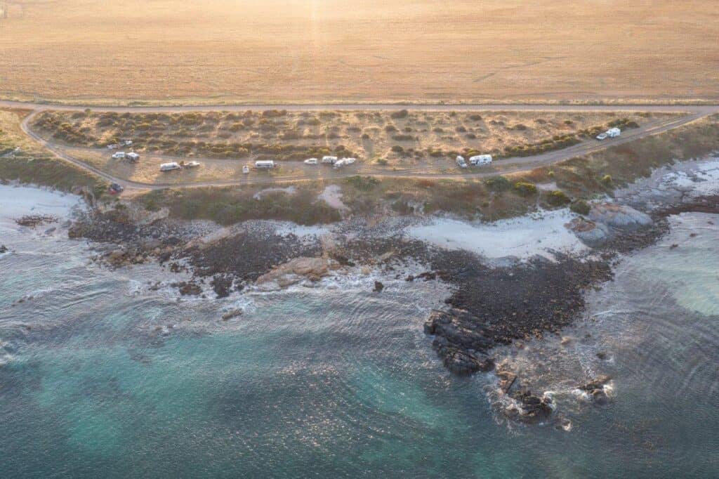 Red Cliff Beach; Free camping near Tumby Bay