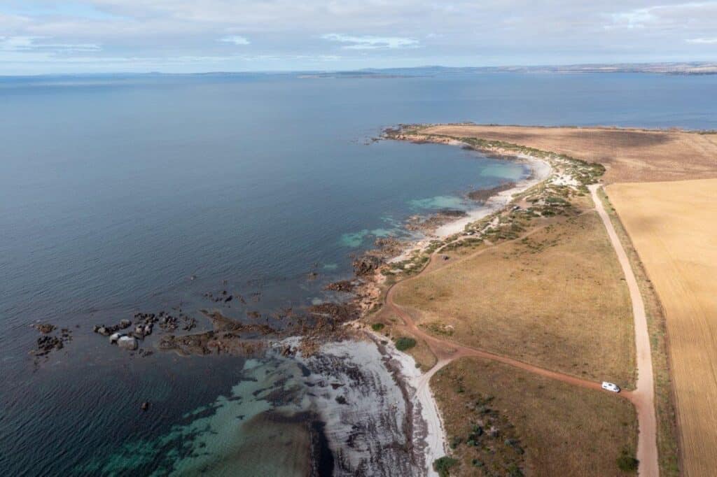 Moonlight Bay; a great free camp on the way to Port Lincoln