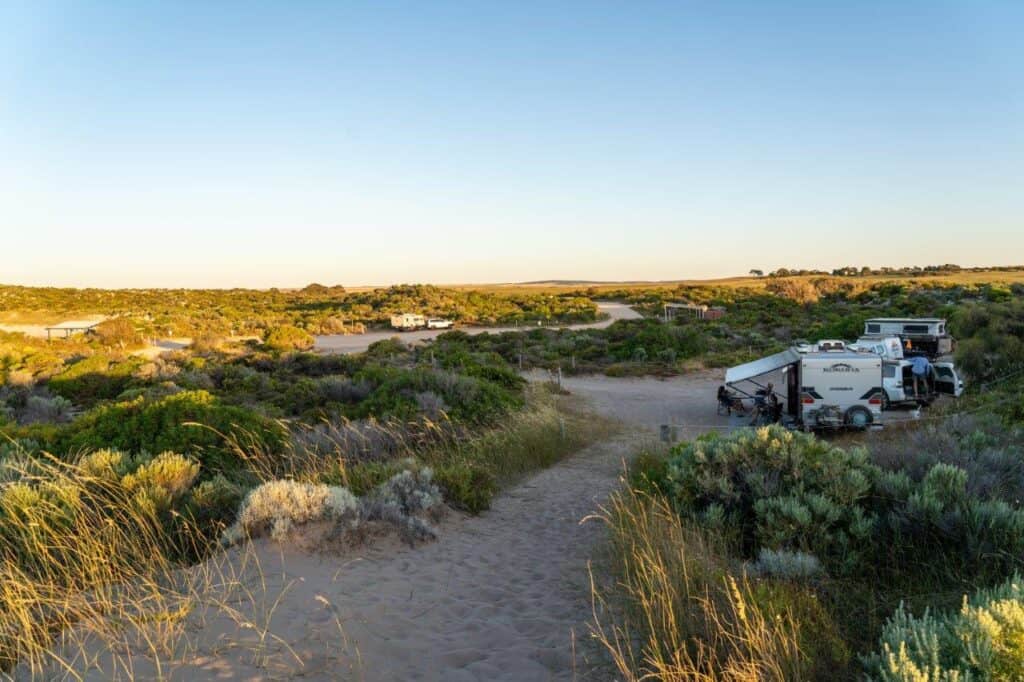 Perlubie Beach; amazing beach camping near Streaky Bay
