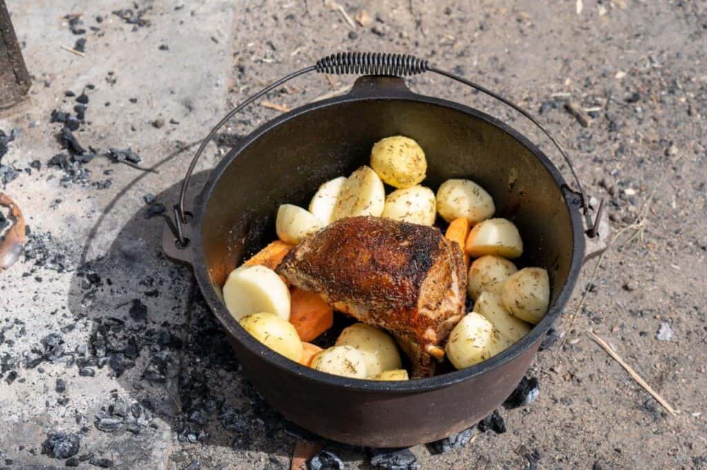 Camp oven roast; the ultimate, easy camping meal on the fire