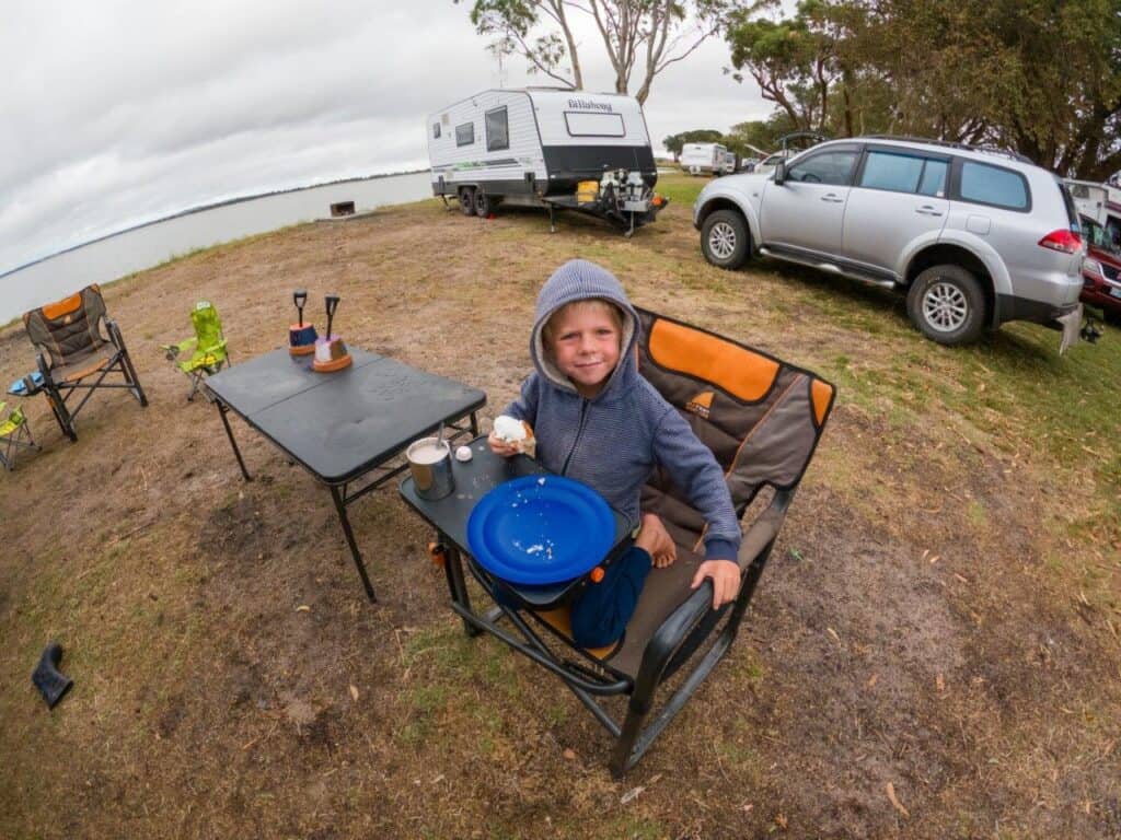 Meredith Park Campground on Lake Colac