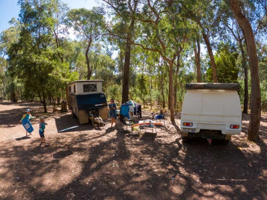 Lakeside Campground on Lake Eildon, with stunning views