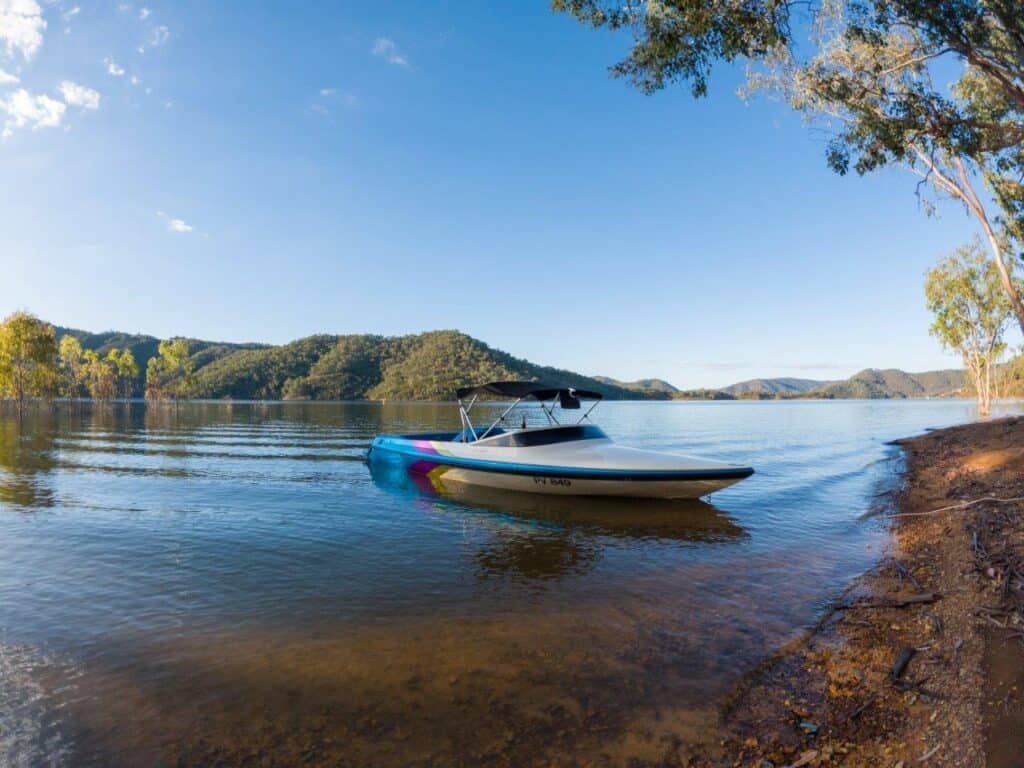 Lakeside Campground on Lake Eildon, with stunning views