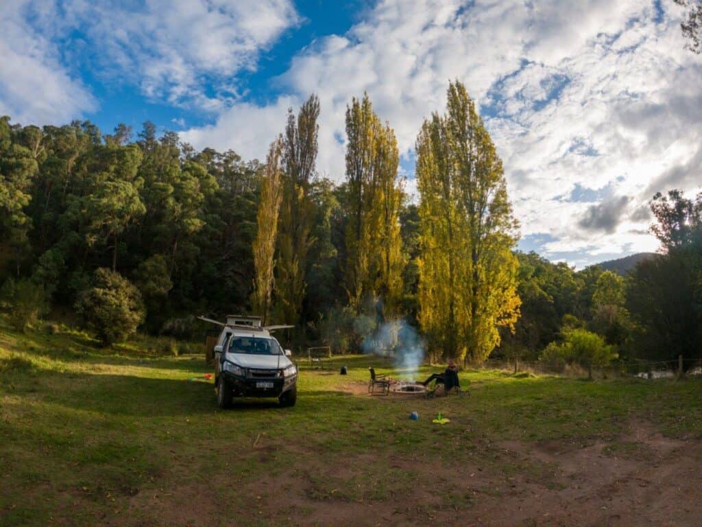 Frys Flat Campground; our favourite camp site in the High Country